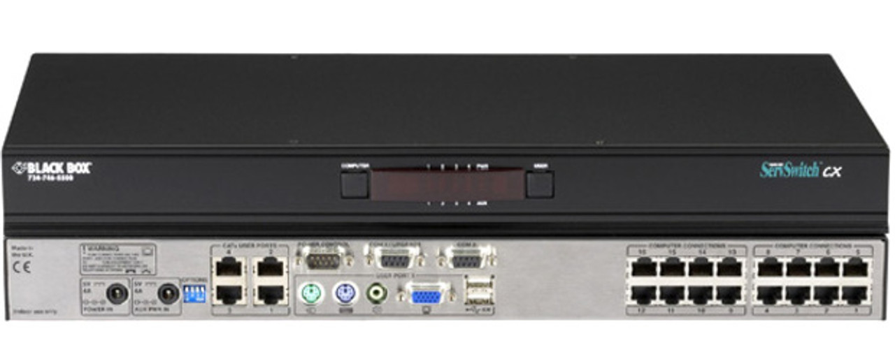 Black Box CX Series 1U Rack Mounting KVM Switch