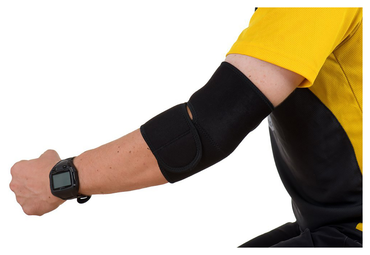 EyezOff Neoprene Elbow Support with Velcro Closing, One Size, Black