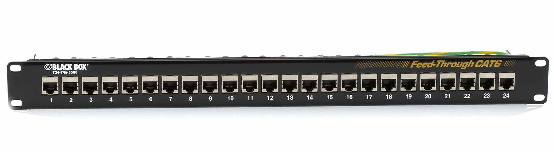 24 Port Black Box Cat6 Shielded Patch Panel