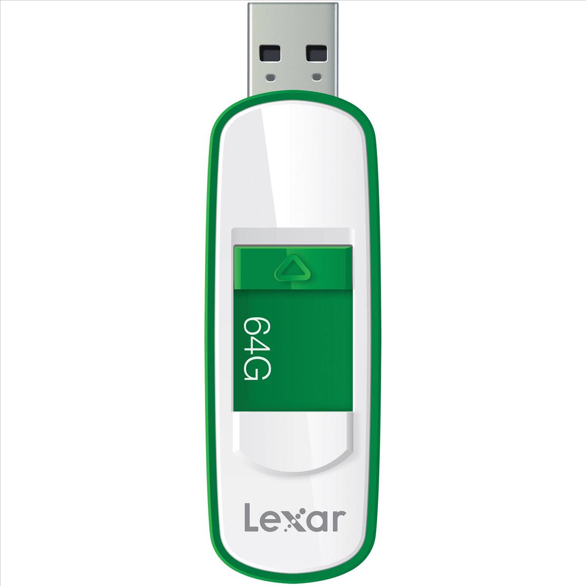 64GB Lexar S75 USB 3.0 Flash Drive Green/White