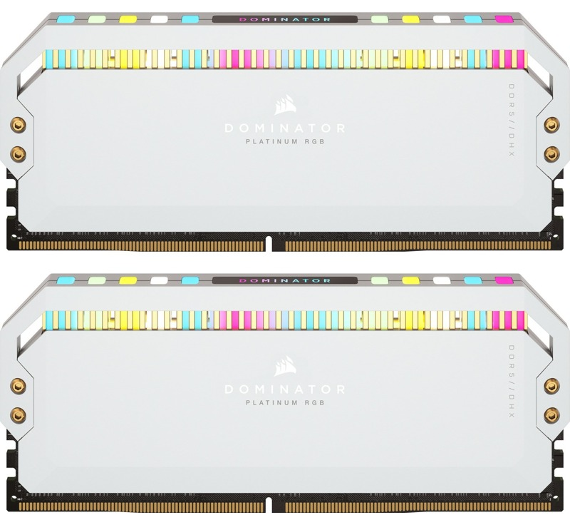 64GB Corsair Dominator DDR5 5600MHz CL40 Dual Memory Kit (2x32GB) - White