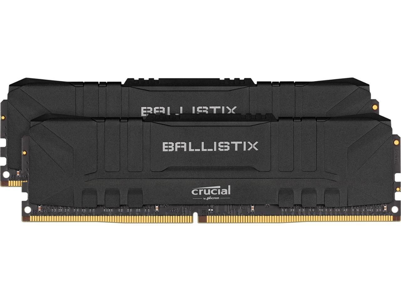 64GB Crucial 3600MHz DDR4 Dual Memory Kit (2 x 32GB) - Black