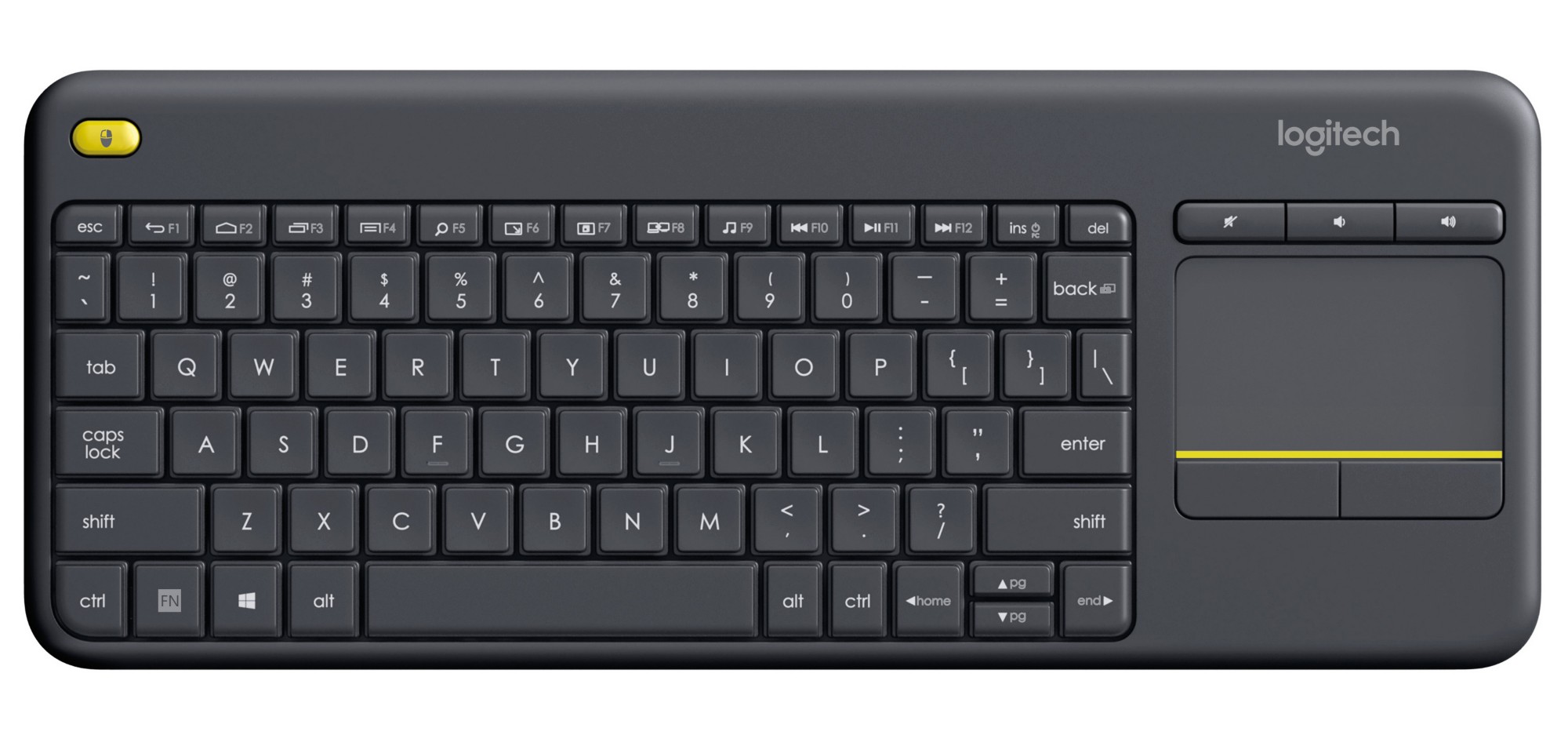 Logitech Wireless Touch K400 Plus RF Wireless Keyboard - US English Layout