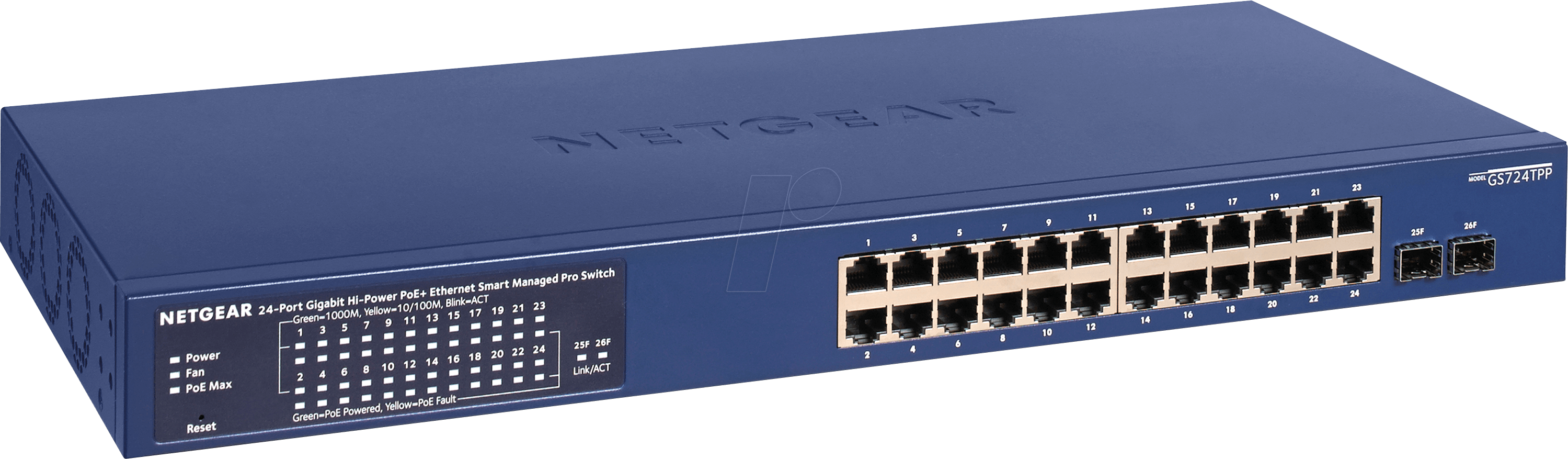 Netgear 24 Port PoE Managed L2/L3/L4 Gigabit Ethernet Switch - Blue
