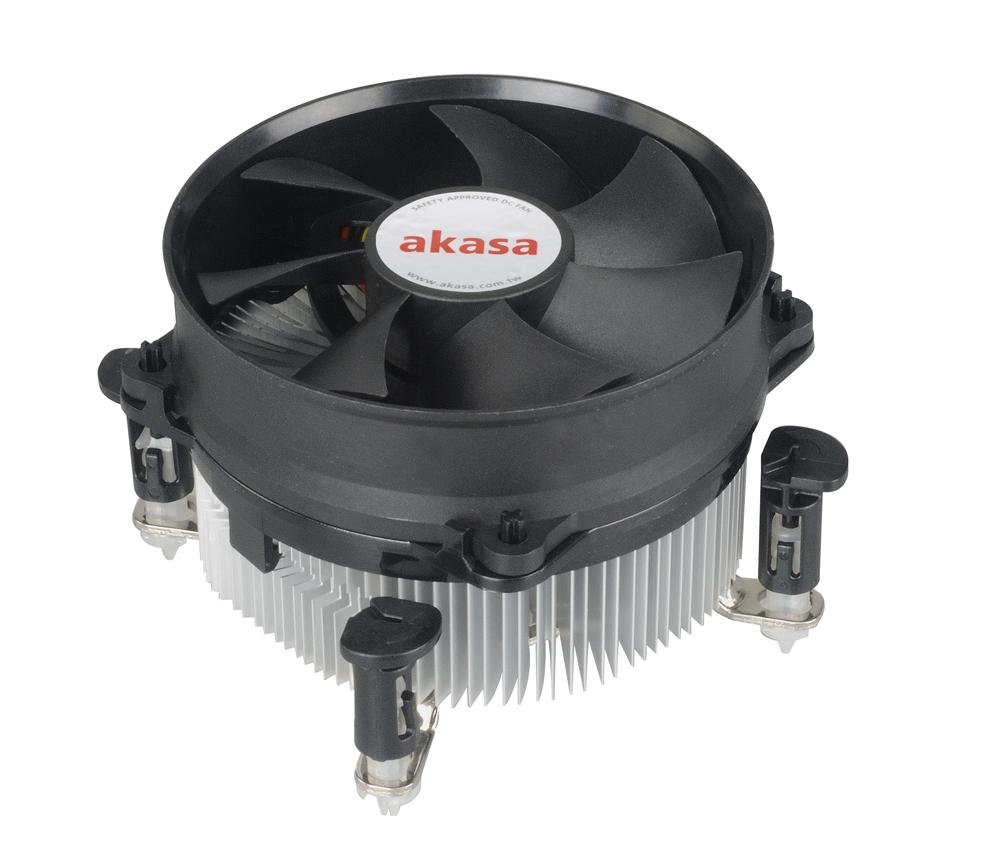 Akasa CPU 92mm CPU Processor Cooler - Black, Silver