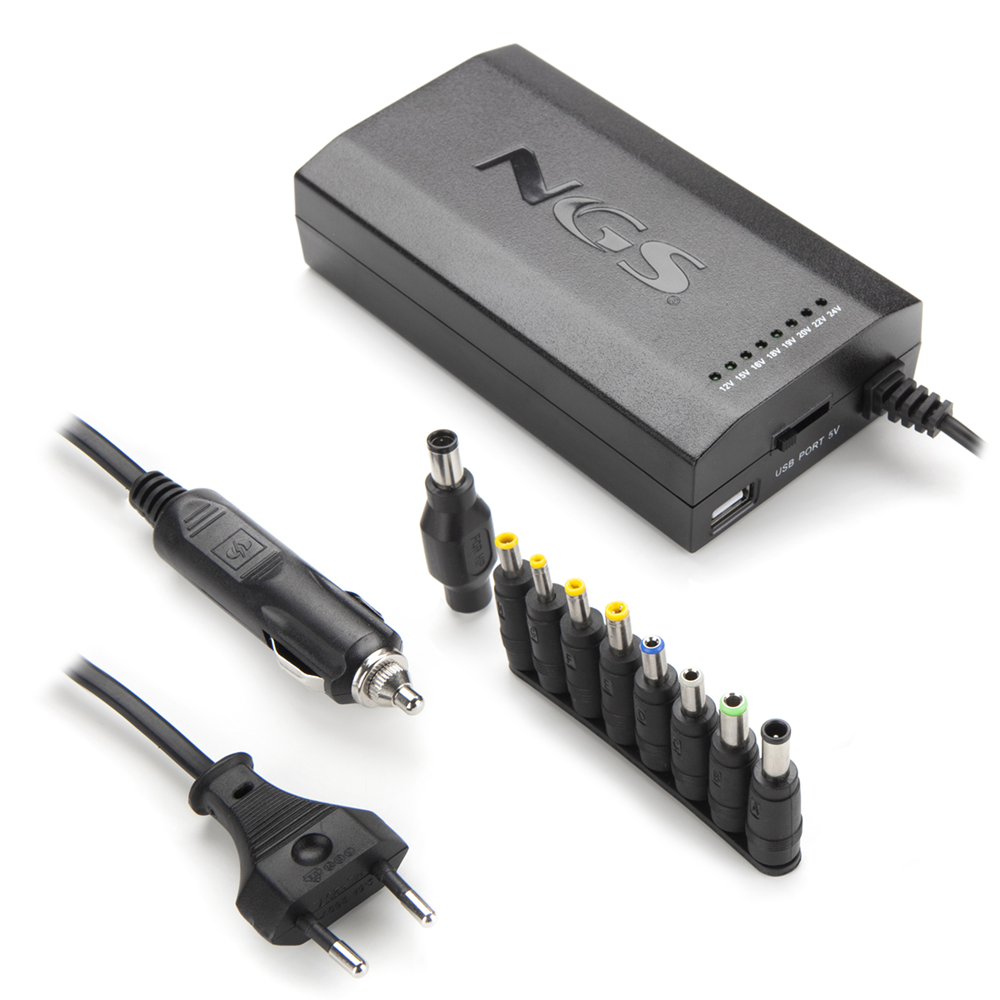 NGS 90W Universal Wall/Car Laptop Charger CW-100 Evolution