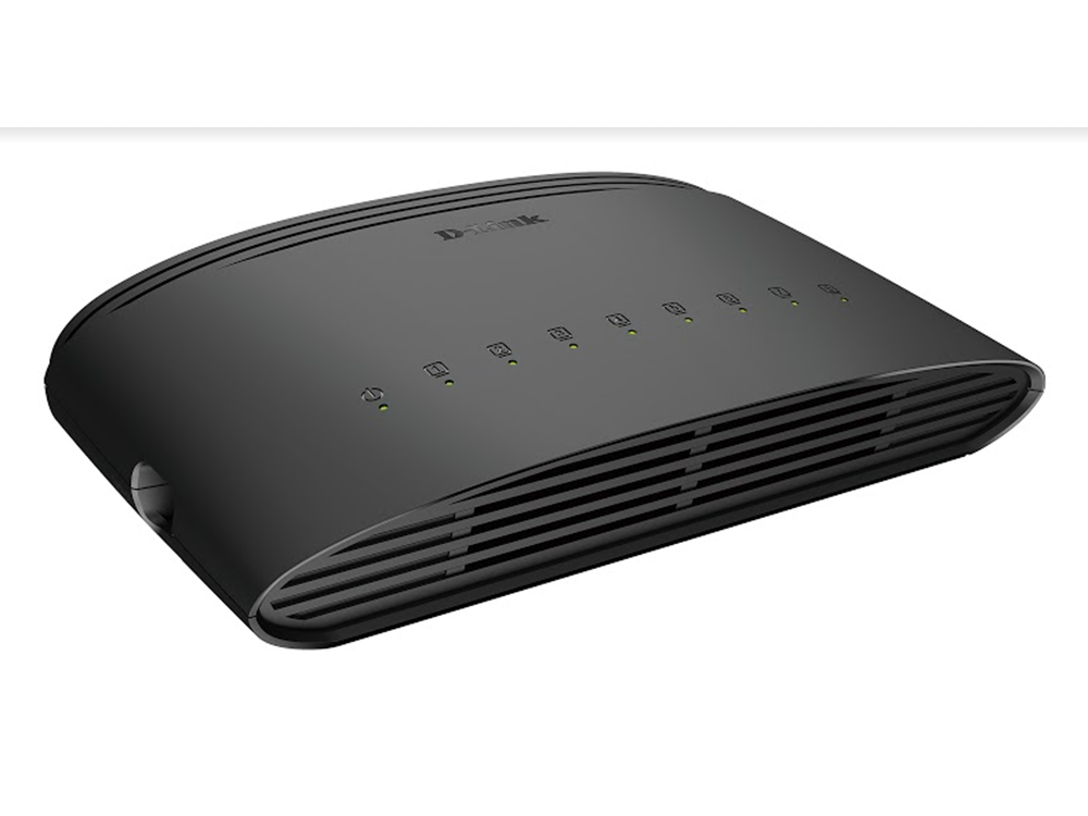 D-Link Network 8-Port Gigabit Unmanaged Switch (10/100/1000) - Black