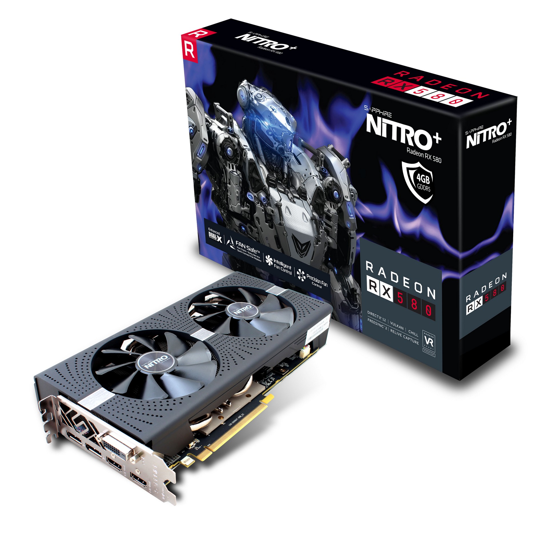 Sapphire Nitro + Radeon RX 580 4GB GDDR5 Graphics Card