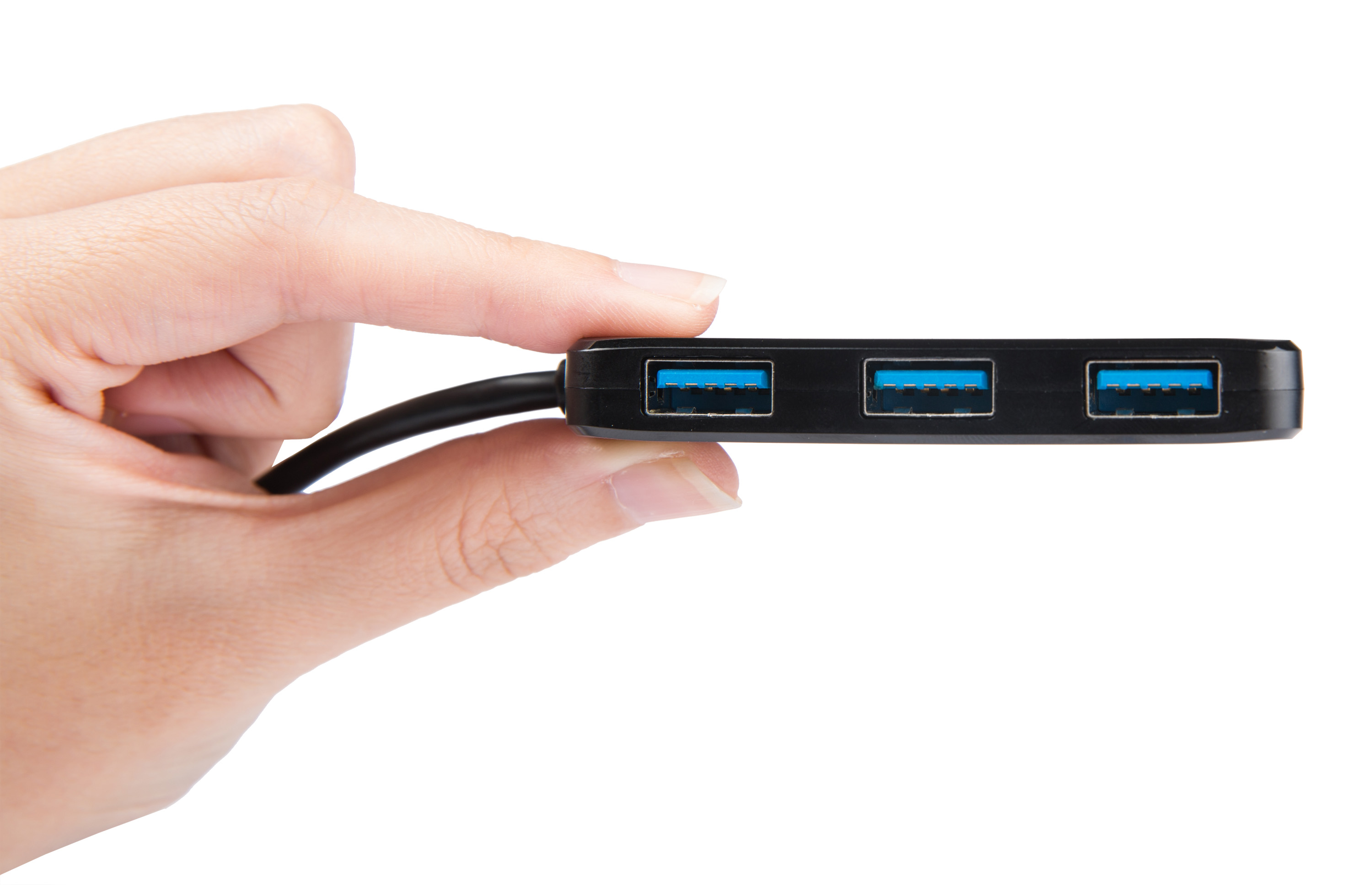 Transcend USB3.0 4-Port USB HUB - USB Powered - Slim Black Design