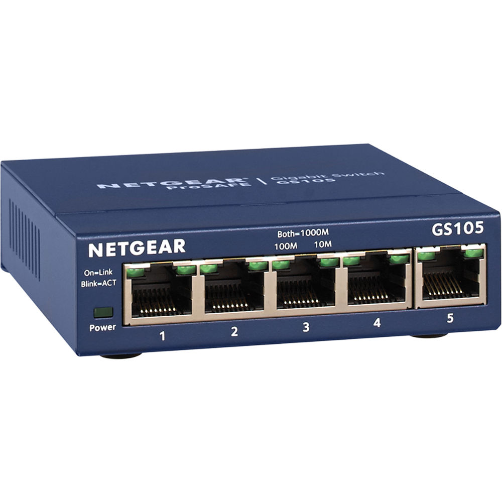 Netgear GS105 | 5-Port Gigabit Ethernet Switch (10/100/1000)