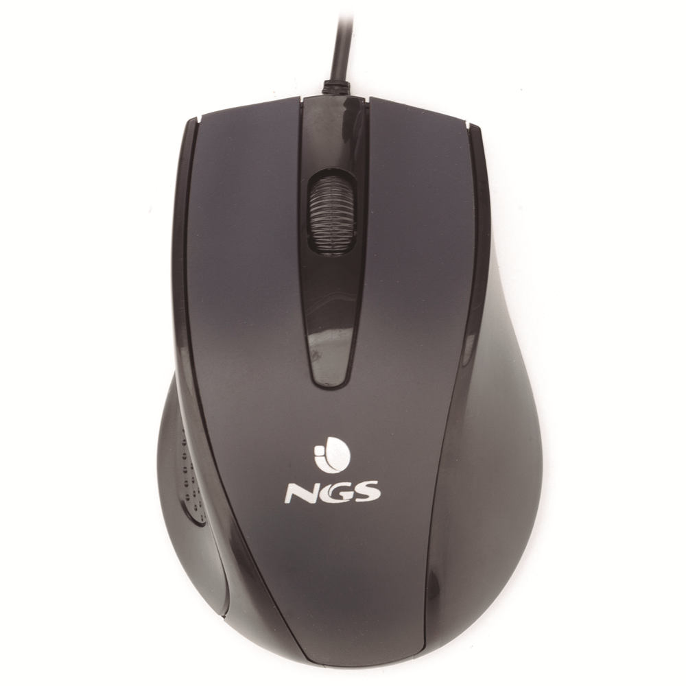 NGS Cozy USB Wired Optical Mouse, 3 buttons + Scroll Wheel - Black