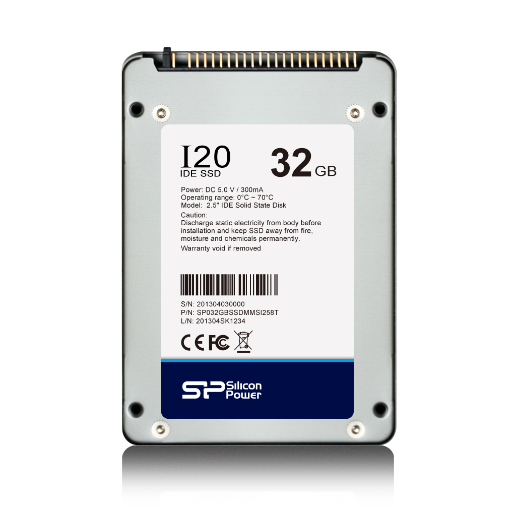 32GB Silicon Power SSD-I20 2.5-inch IDE/PATA SSD Solid State Disk (9mm ...
