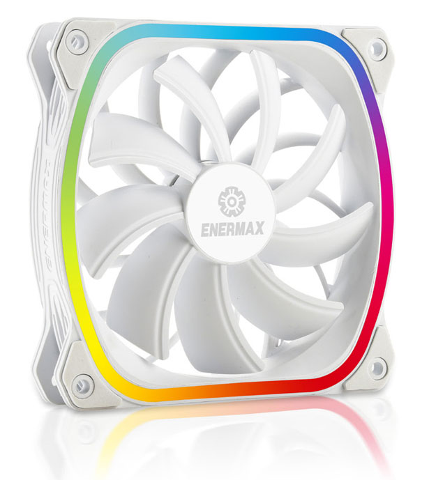 Enermax SquA RGB 120MM Computer Case Fan - White