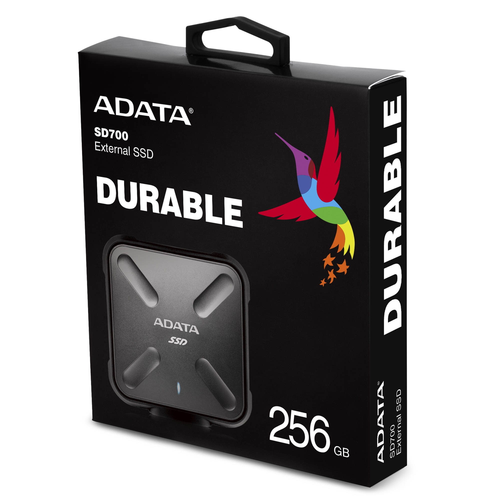 256GB AData SD700 Durable External SSD - USB3.1 Interface - Black