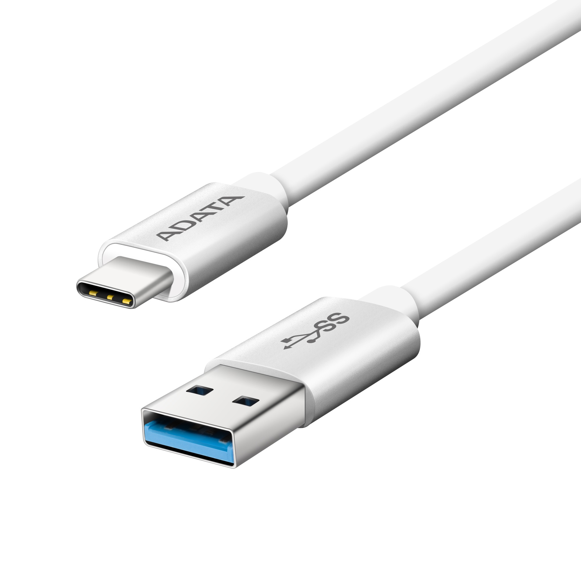 AData USB-C (Reversible) to USB-A 3.1 Cable - Silver - 100 cm