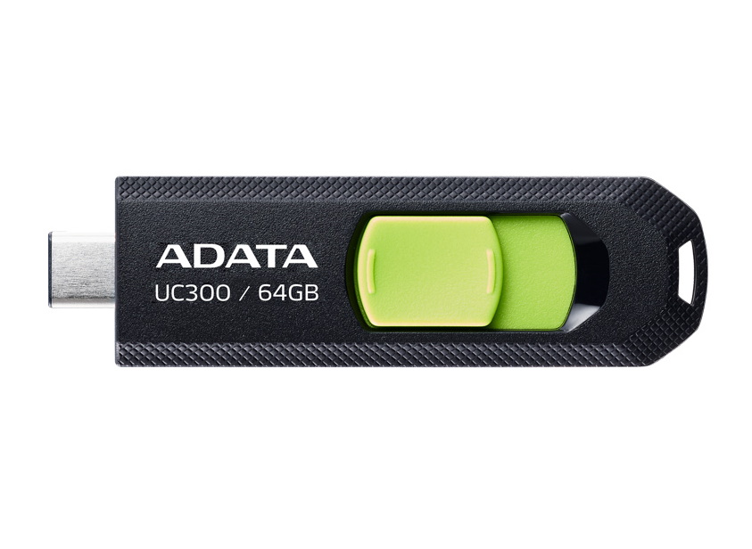 64GB AData USB3.2 UC300 Type-C USB Flash Drive Black/Green