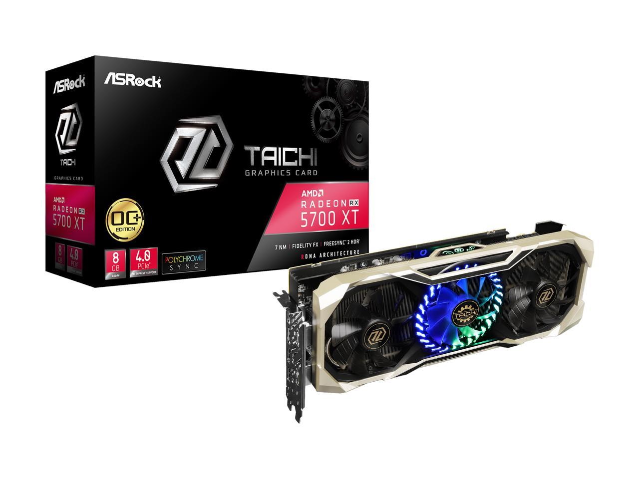 AsRock Radeon RX 5700 XT Taichi X OC+ ARGB Triple Fan Graphics Card - 8GB