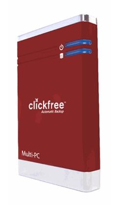 250GB ClickFree Portable Backup Drive HD225 (red)