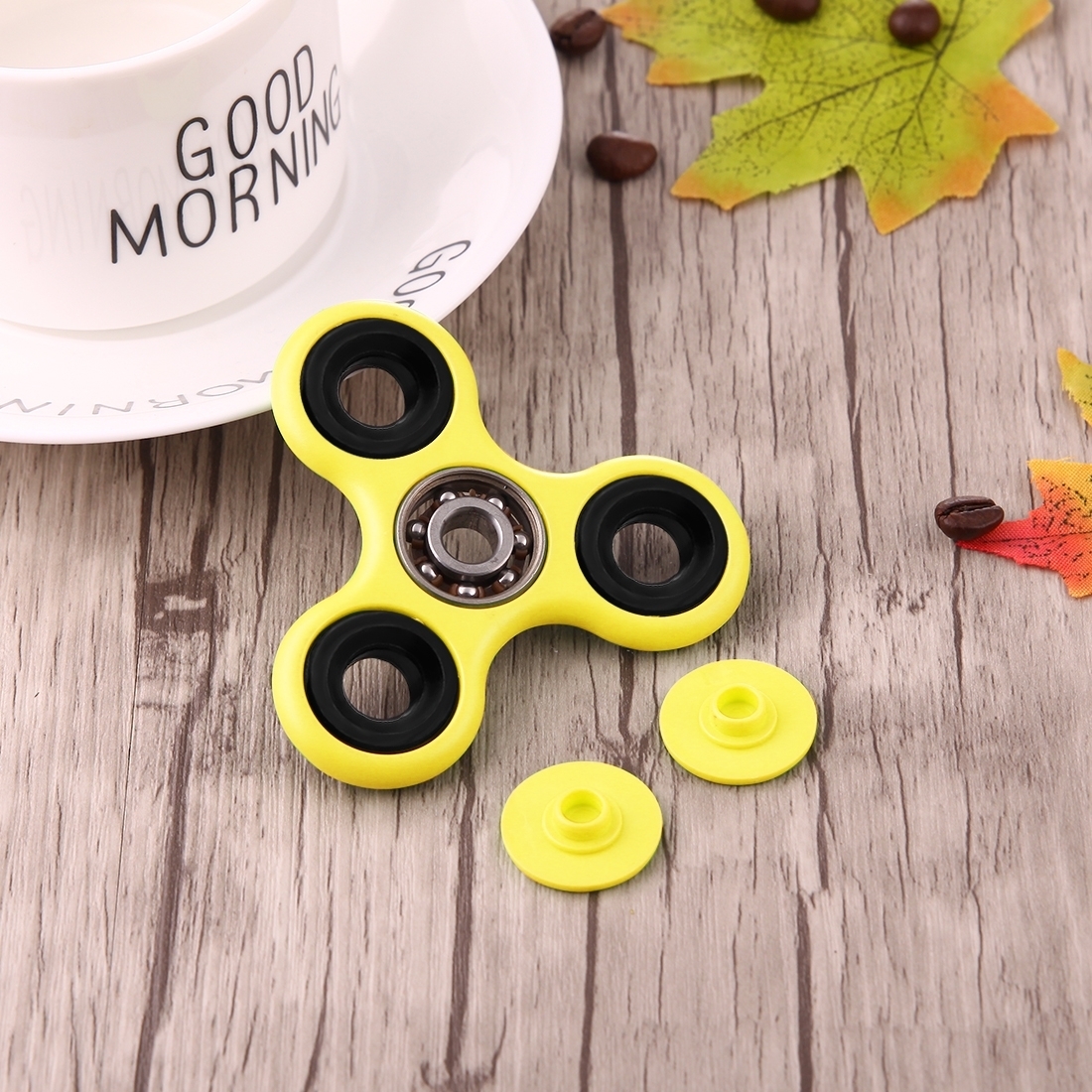 EyezOff Yellow Fidget Spinner ABS Material 1.5-min Rotation Time, Steel ...