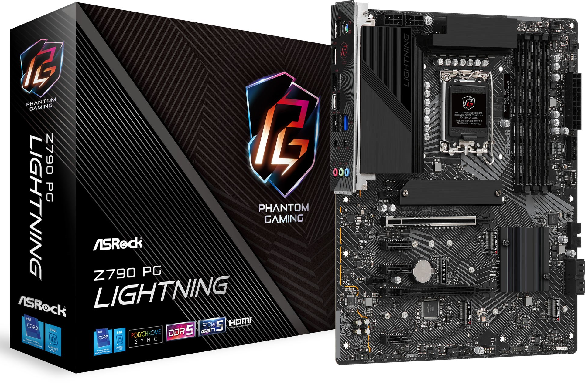 Asrock Z790 PG Lightning Intel Z790 LGA 1700 ATX DDR5-SDRAM Motherboard