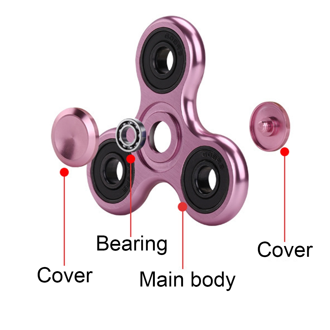 Aluminium Fidget Spinner - Rose Gold | MemoryC