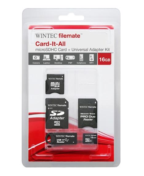 16GB FileMate Card-It-All Universal Memory Card Adapter Kit (microSDHC ...