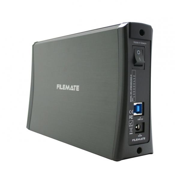 Filemate HDD Enclosure 3.5-inch USB3.0 Mirror Finish Dark Grey