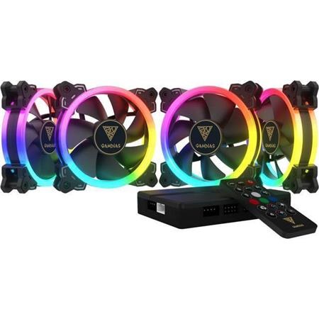 Gamdias AEOLUS M1-1204R 4-Pack Case RGB Fans with Remote Control