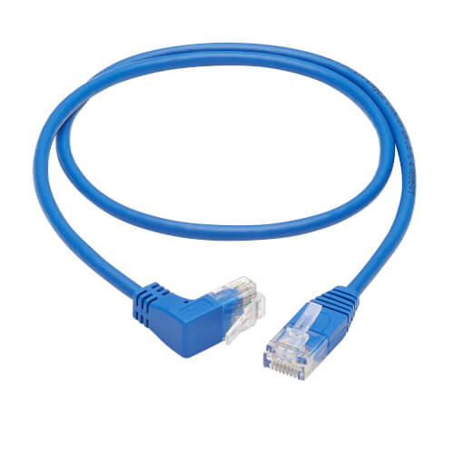 Tripp Lite 2FT RJ45 Right-Angle Up Male to RJ45 Male Cat6 Gigabit ...