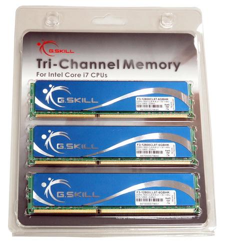 6GB G.Skill DDR3 PC3-12800 (1600MHz) CL8-8-8-21 Triple Channel kit HK ...