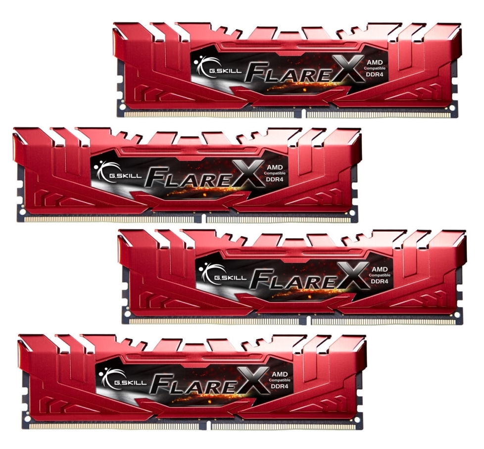 64GB G.Skill Flare X DDR4 2400MHz PC4-19200 for AMD Ryzen CL15 Quad ...
