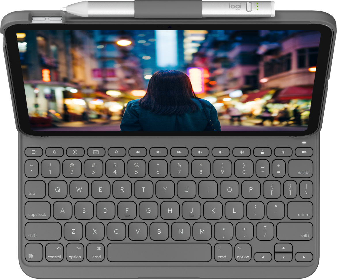 Logitech Slim Folio Grey Bluetooth QWERTZ German
