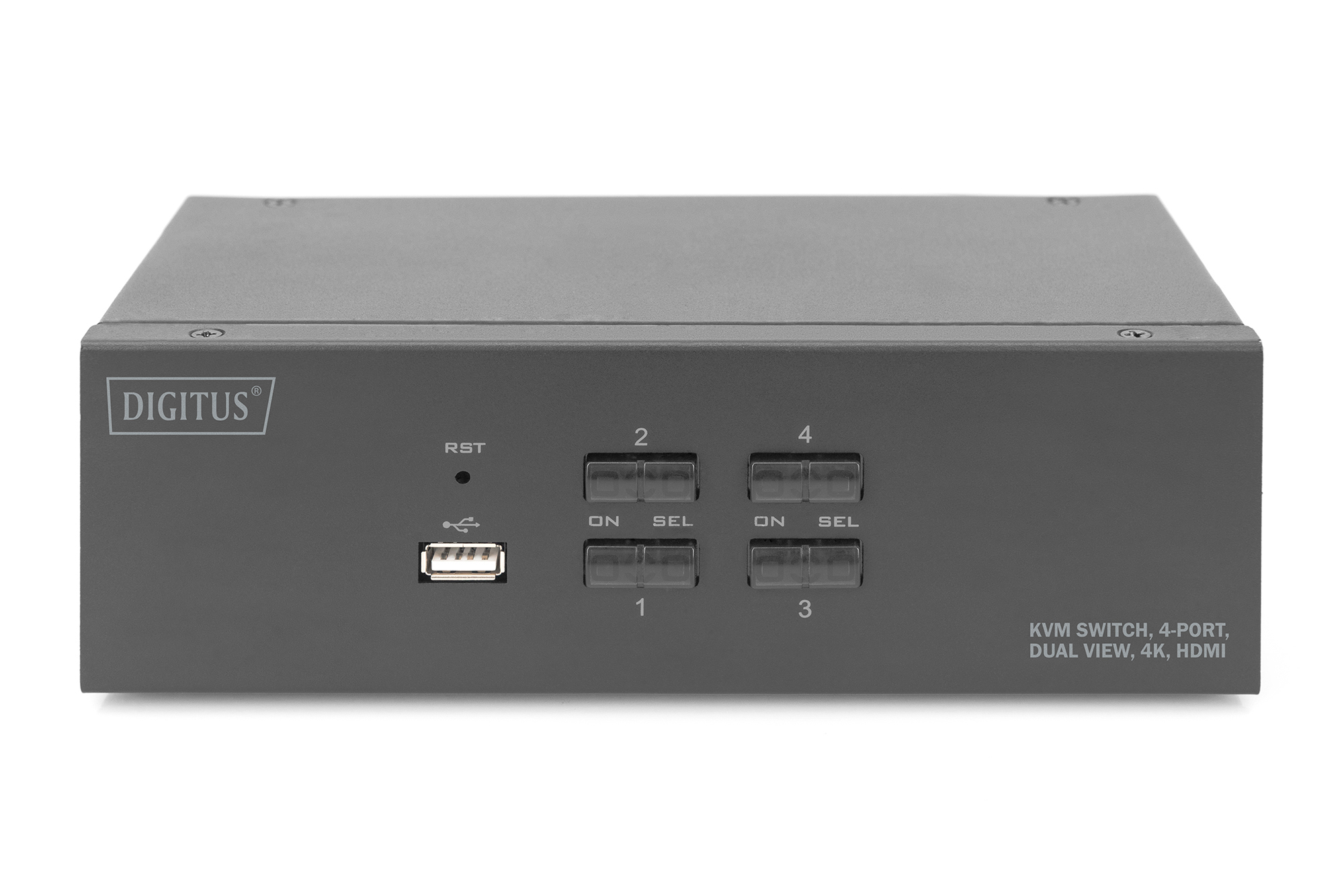 Digitus KVM Switch, 4 Port, Dual Display, 4K, HDMI®