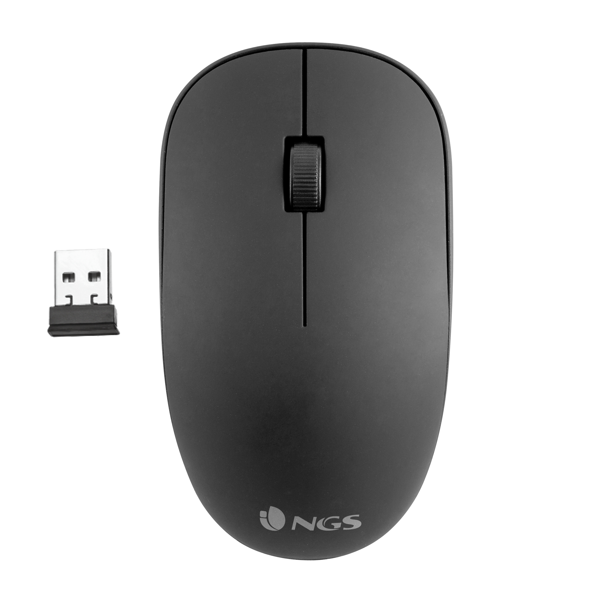 NGS 2.4GhZ Wireless Optical Mouse, Easy Alpha - Black