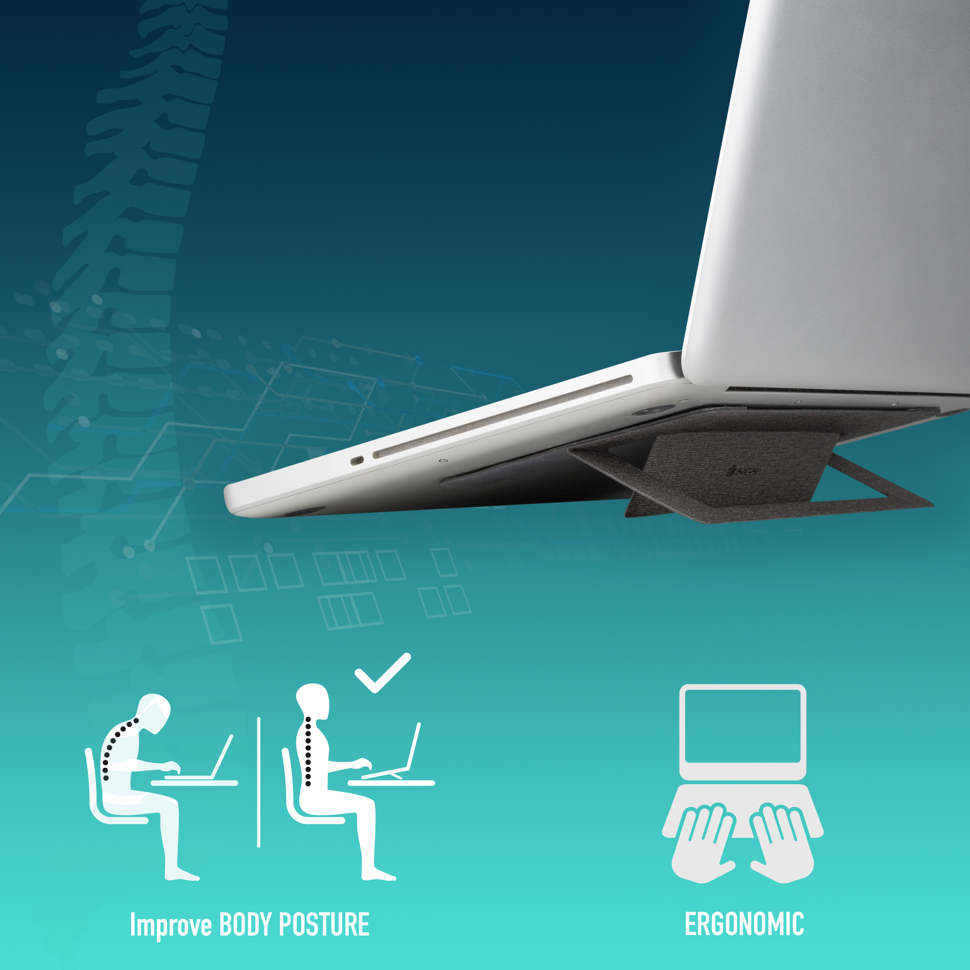 NGS PC Lift Stand, Ultra Slim Laptop Stand