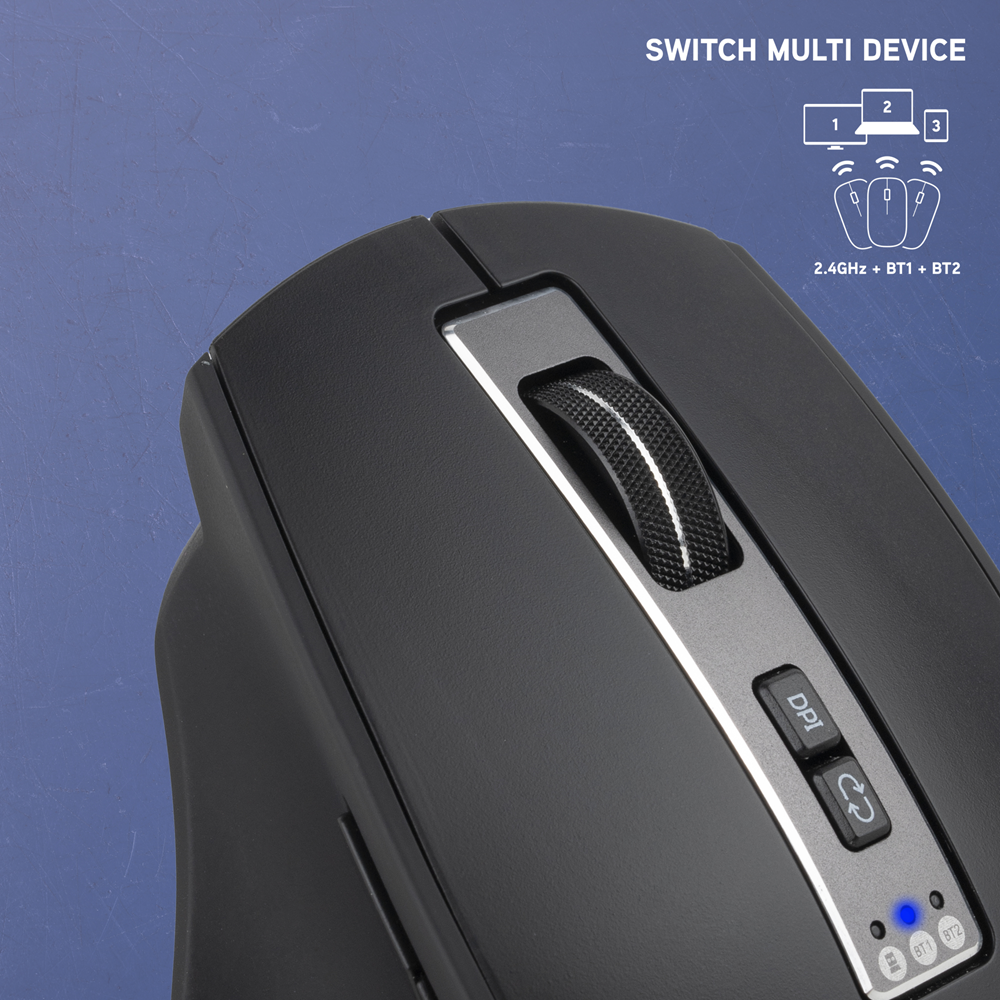 NGS Wireless Multimode Rechargeable Wireless Mouse - Blur RB