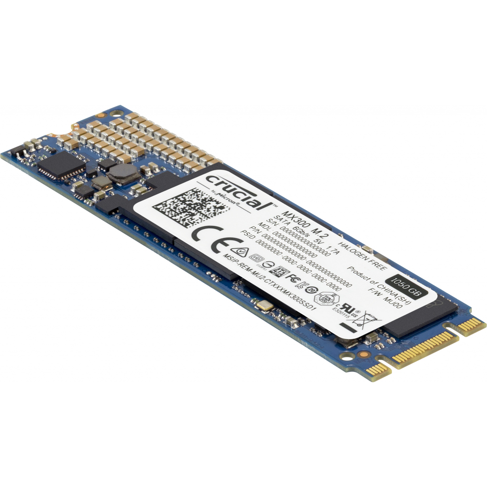 1TB Crucial MX300 Serial ATA III M.2 2280 Solid State Drive