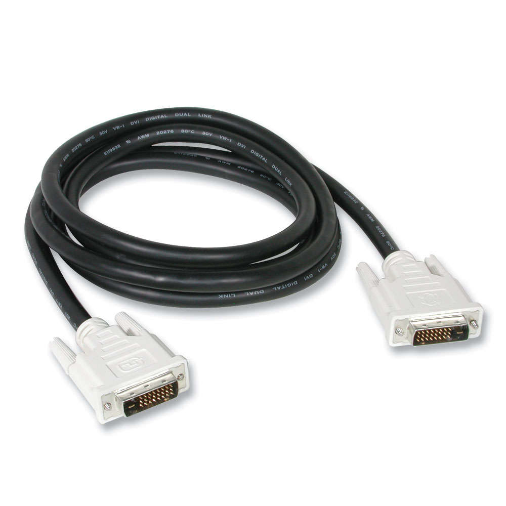C2G DVI-D Male to DVI-D Male Cable 6FT- Black,White