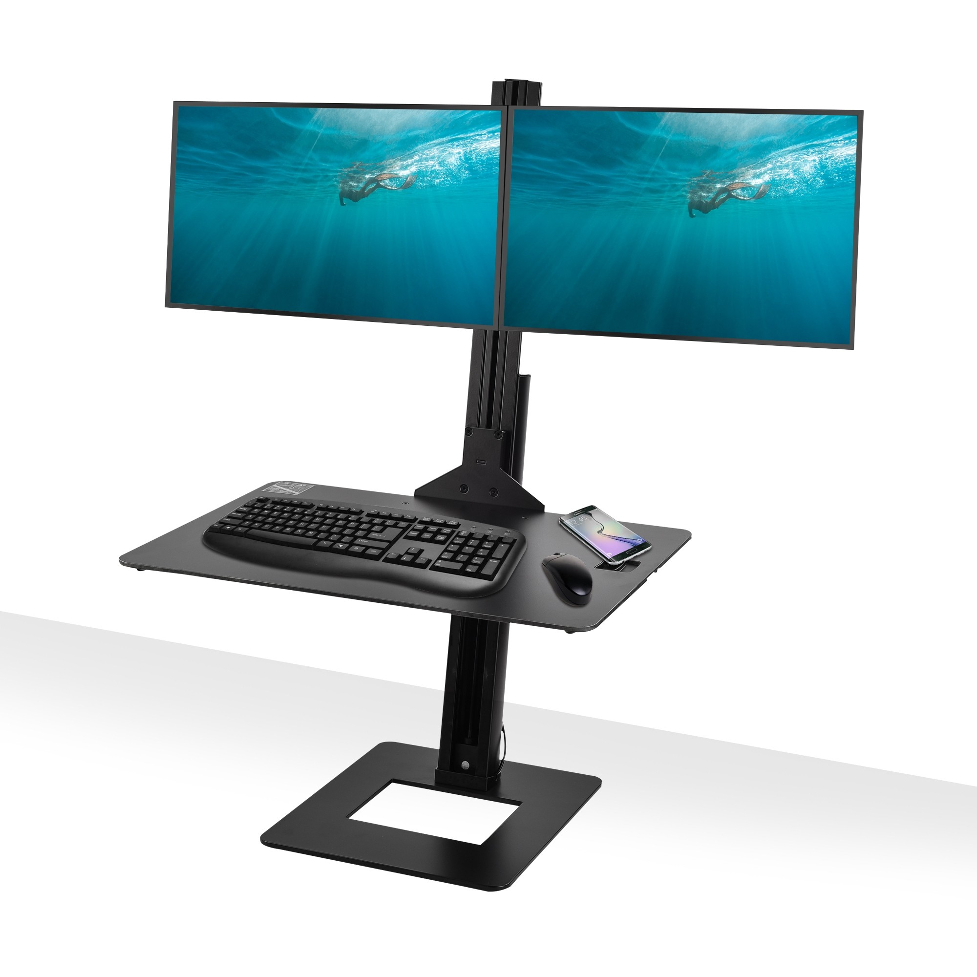 Siig CE-MT2H12-S1 Dual Desk Monitor Stand - Up to 30-inch Screen