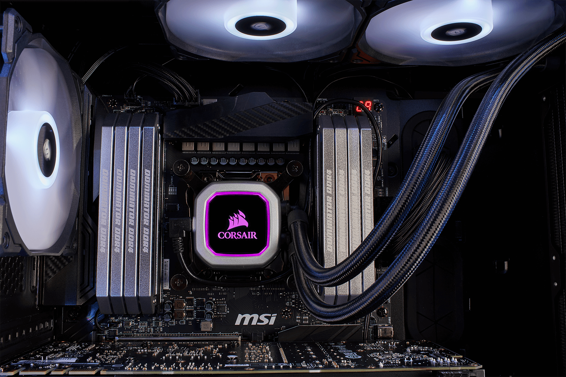 Corsair Cooler Hydro Series H115i-Pro Universal 1200RPM RGB LED Liquid ...