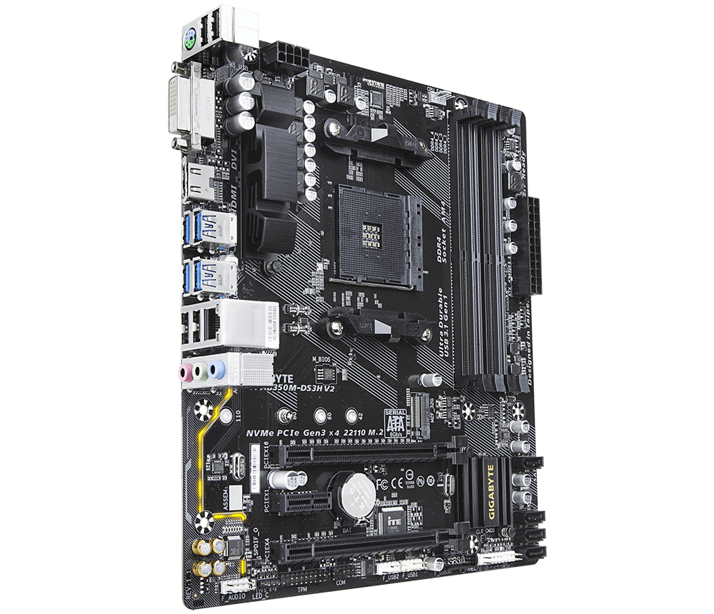 Gigabyte AM4 AMD B350 Micro ATX DDR4-SDRAM Motherboard