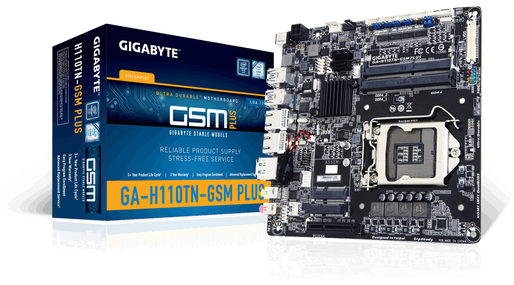 Gigabyte Plus Core Intel H110 LGA1151 Mini ITX DDR4-SDRAM Motherboard