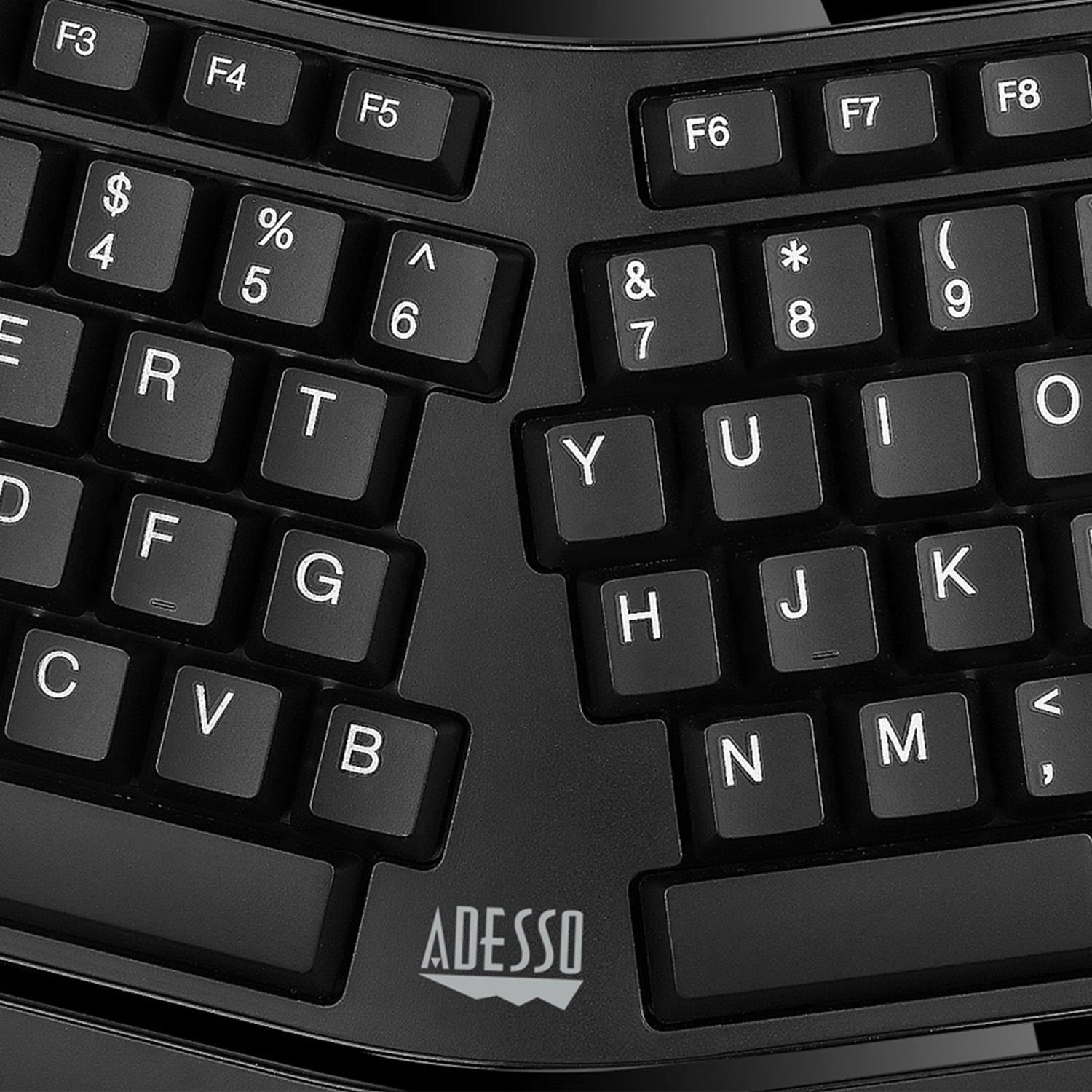 Adesso USB QWERTY Black Keyboard - US International Layout