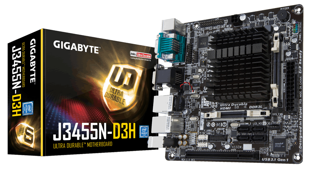 Gigabyte BGA 1296 Intel Celeron J3455 Mini ITX DDR3L Motherboard