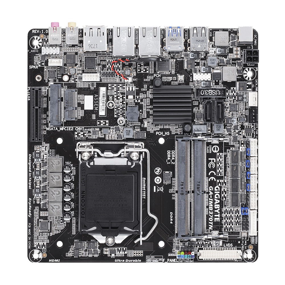 Gigabyte Intel Q370 Express Thin Mini ITX DDR4-SDRAM Motherboard