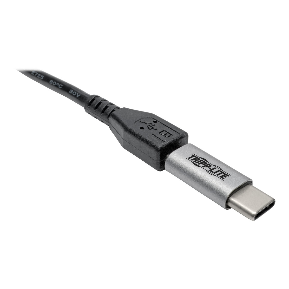 Tripp Lite USB2.0 USB-C Male to USB Micro-B Female Hi-Speed Adapter
