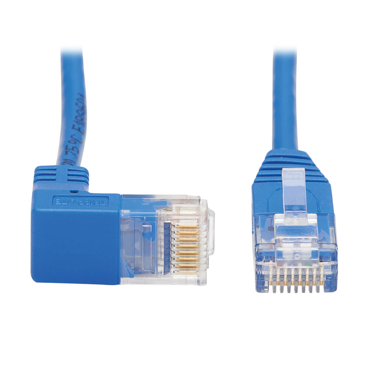 Tripp Lite 5FT RJ45 Right-Angle Down Male to RJ45 Male Cat6 Gigabit ...