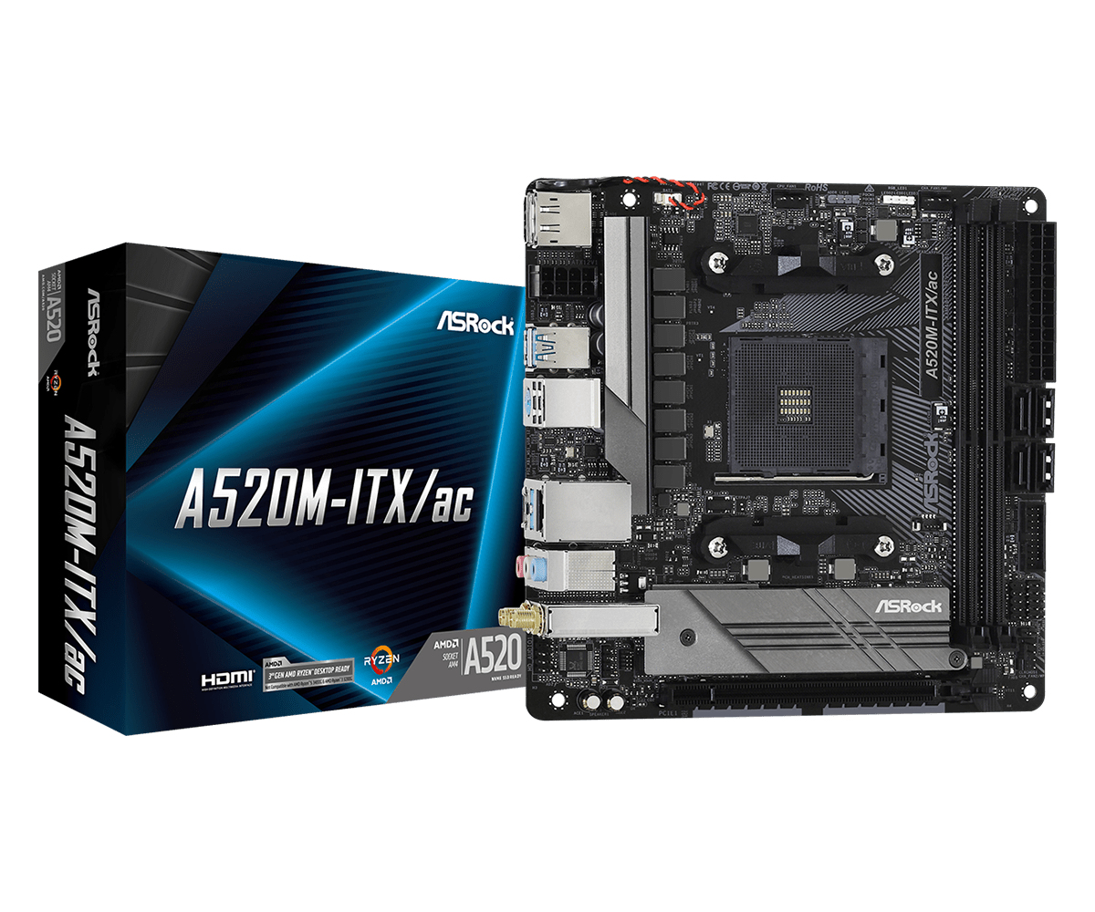 ASRock A520M-ITX/AC AMD AM4 Micro ITX DDR4-SDRAM Motherboard