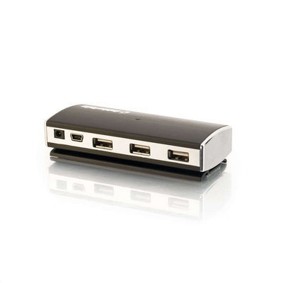 C2G 7-Port USB2.0 Aluminum Hub - Black, Silver