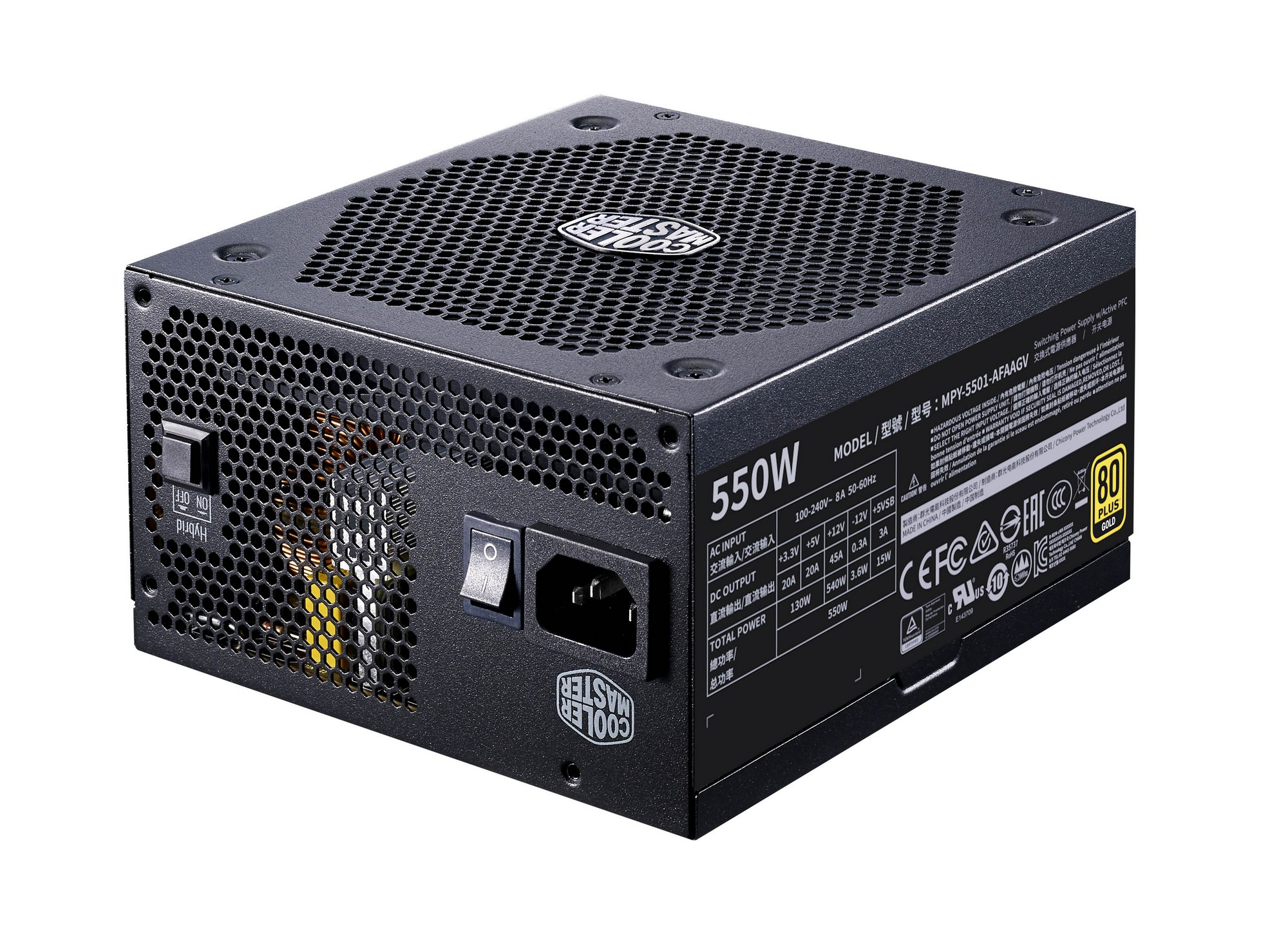 Cooler Master V550 550 Watt ATX Power Supply - Black